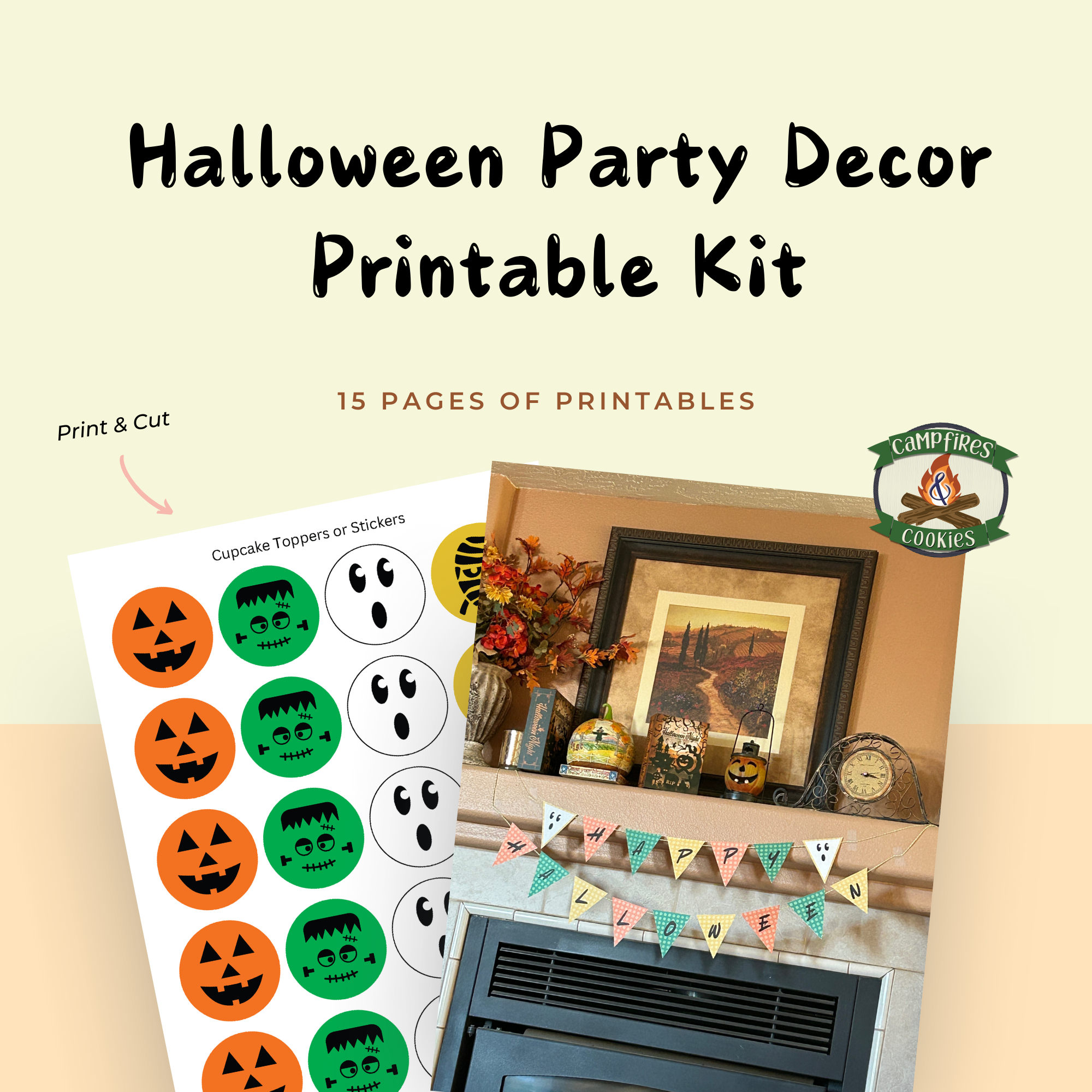 Monster Madness Halloween Party Decoration Kit Printable – Campfires ...